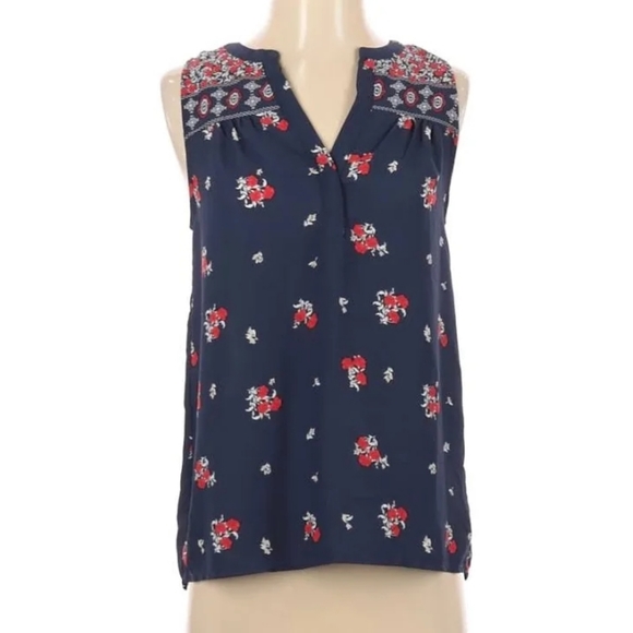 Carolina Belle | Tops | Carolina Belle Montreal M Navy Red Floral ...